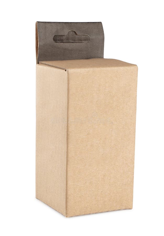 Brown cardboard box stock image. Image of container, gift - 87339397