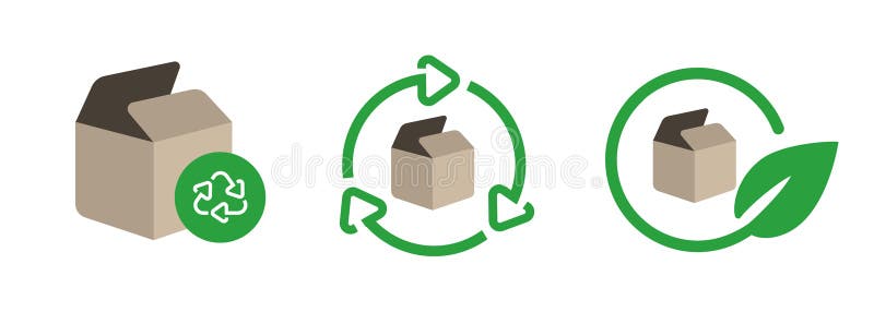 Brown Cardboard Box Recycle Reuse Green Eco Leaf Environmental Friendly ...