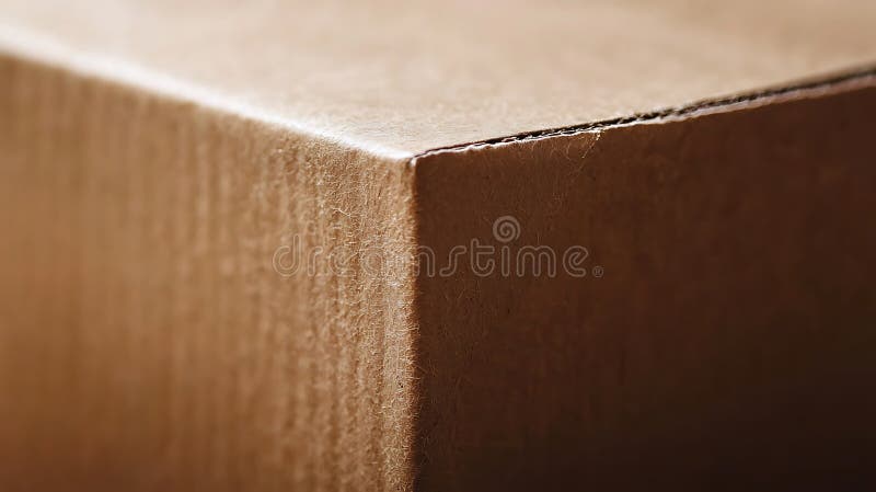 A Brown Cardboard Box with a White Edge Stock Photo - Image of border ...