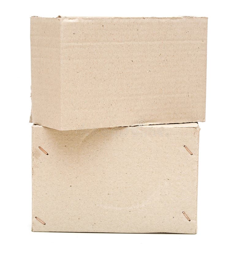 Shipping Boxes Isolated on White Stock Photo - Image of industry ...