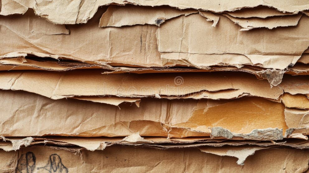 Brown Cardboard Layers Texture Background Stock Illustration ...