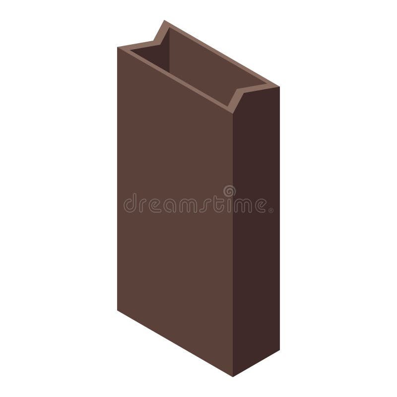 Brown Cardboard Packaging Box Opened Flap Isometric View Stock ...