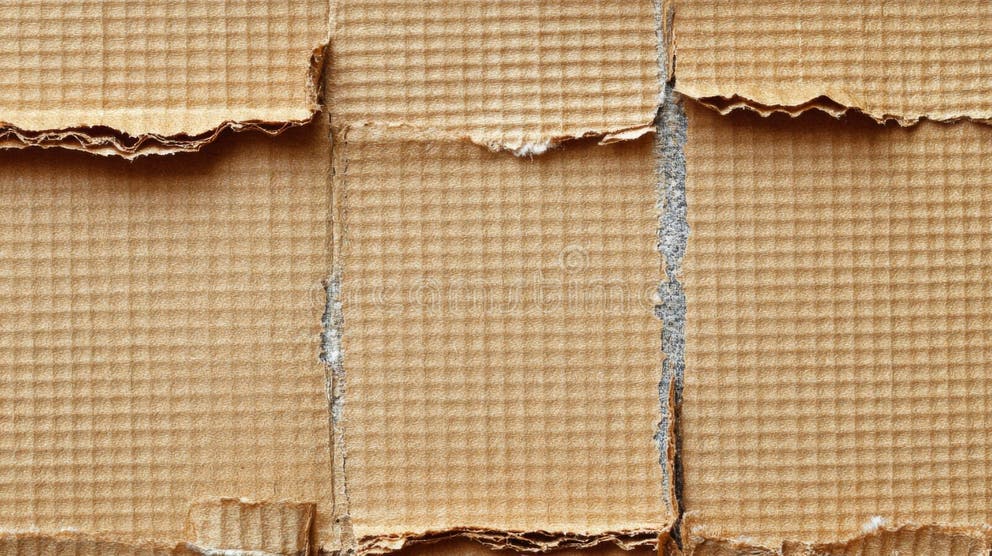 Brown Cardboard Pieces Arranged in a Grid Pattern Stock Illustration ...