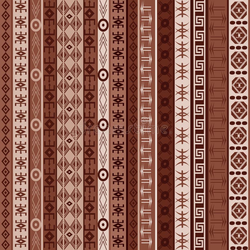 Brown ethnic motifs stock illustration. Illustration of traditional ...