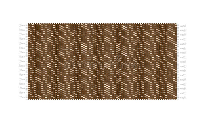 Brown Carpet Illustration, Isolated on White Background. Rug Top View ...