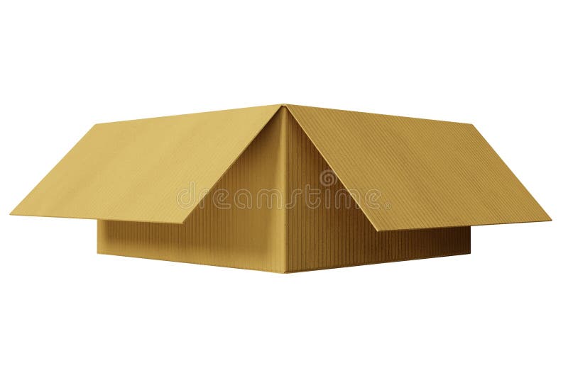 Carton box. 3d rendering. stock image. Illustration of parcel - 276048665