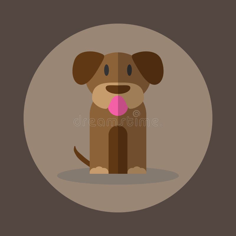 Sitting Cartoon Dog Light Brown Stock Illustrations – 356 Sitting ...