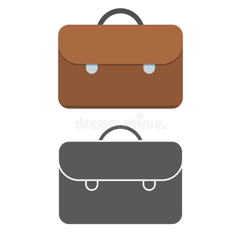 Brown Case with Blue and Green Globe and Blue Plane Stock Vector ...