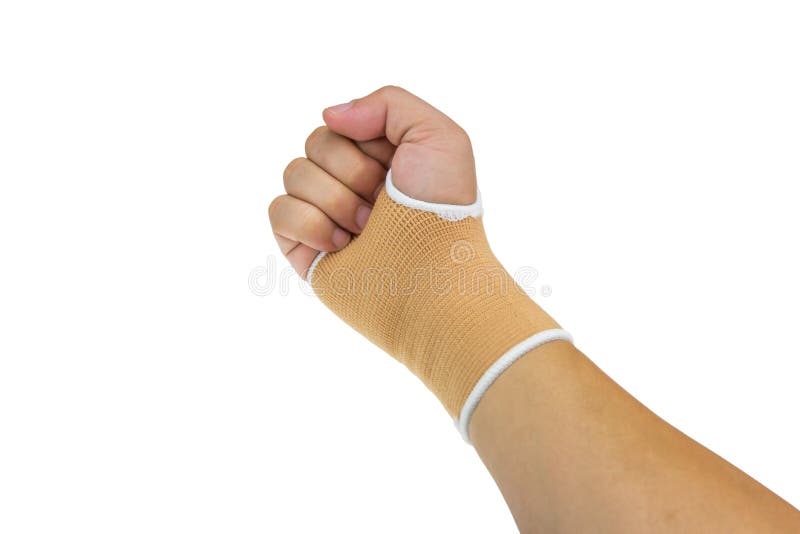 Brown cast on hand stock photo. Image of caucasian, isolate - 58972646