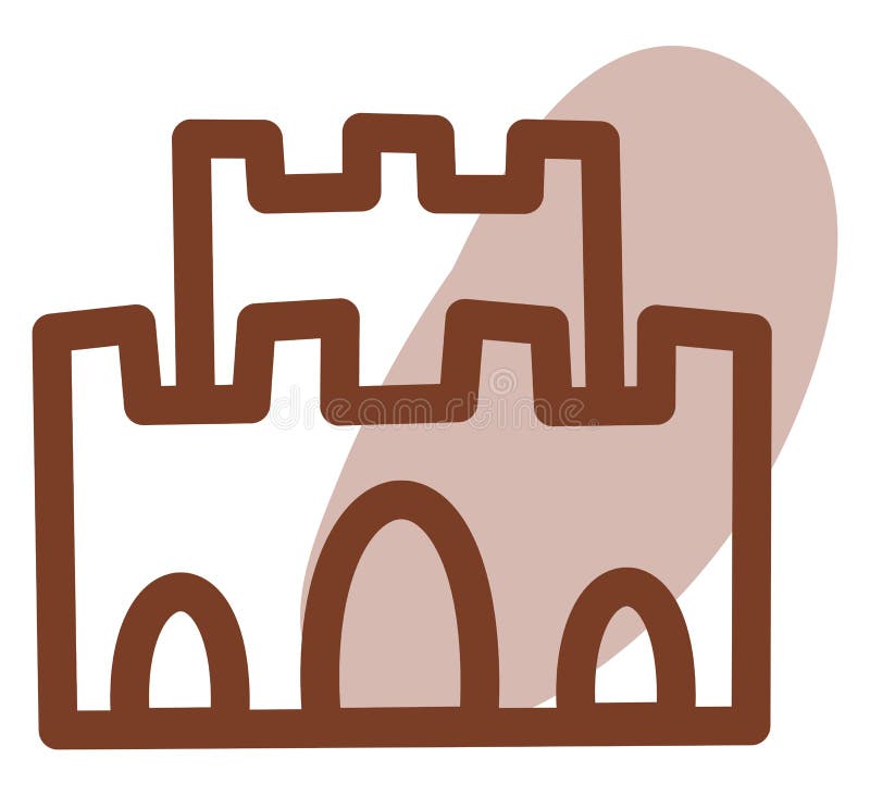 Brown Castle, Vector or Color Illustration Stock Vector - Illustration ...