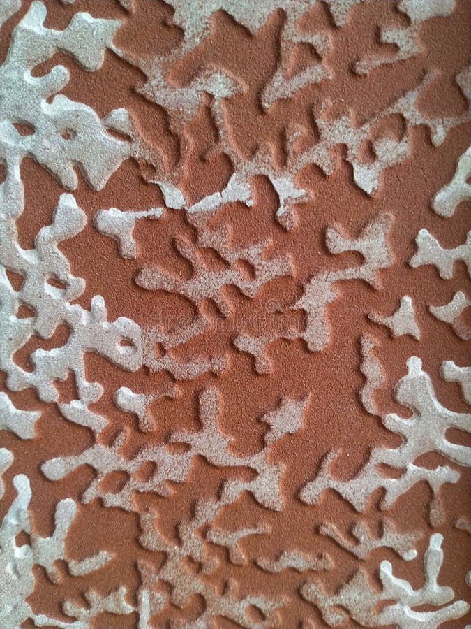 Brown Ceramic Back Texture is Visible with a Unique Carving-like Shape ...