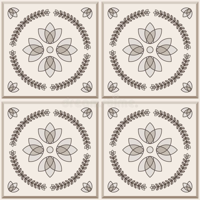Brown ceramic tile stock vector. Illustration of floor - 58644044