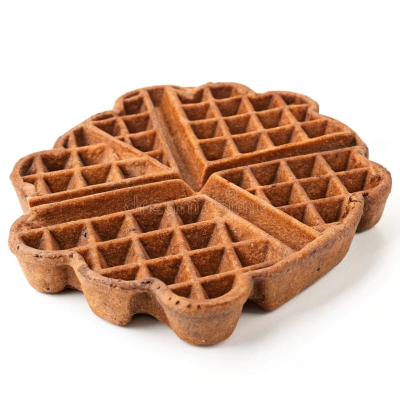 Brown Ceramic Waffle Mold Isolated on White Background Stock ...
