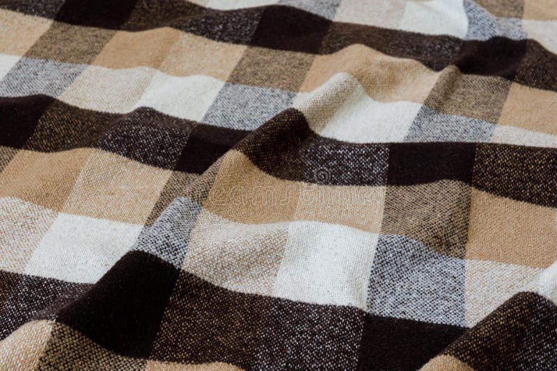 Brown Checkered Wool Plaid Fabric Texture. Tartan Texture Stock Image ...