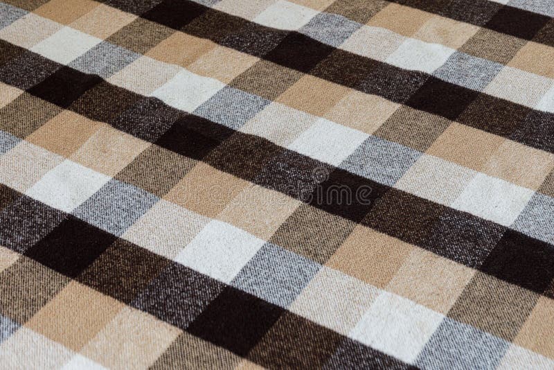 Brown Checkered Wool Plaid Fabric Texture. Tartan Texture Stock Image ...