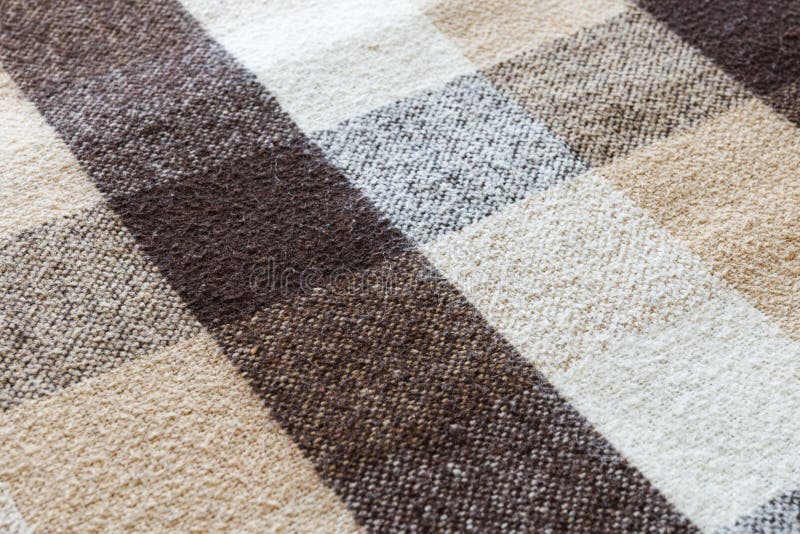 Brown Checkered Wool Plaid Fabric Texture. Tartan Texture Stock Photo ...