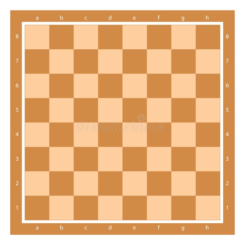 Chess Board Top View with Algebraic Notation Vector Illustration ...