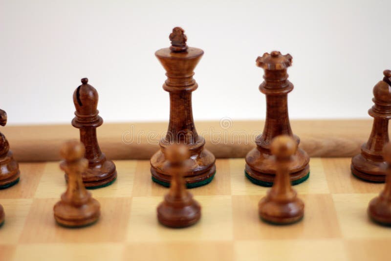 Brown Chess Pieces stock photo. Image of chess, ready - 98268928