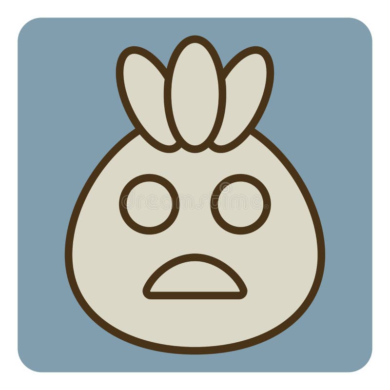 Brown chicken head, icon stock vector. Illustration of alive - 260373288