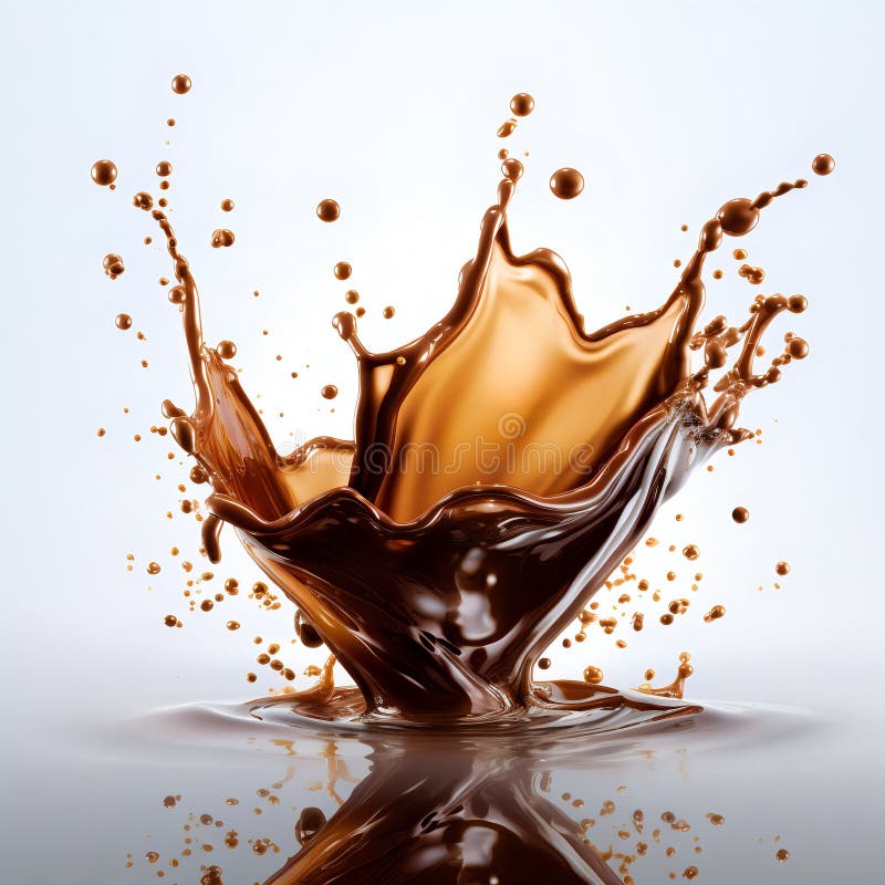 Chocolate Splatter on White Background. Generative AI Stock ...