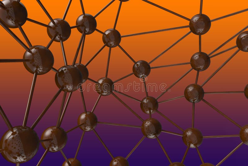 Brown Chocolate Molecular Geometric Chaos Abstract Structure. Science ...