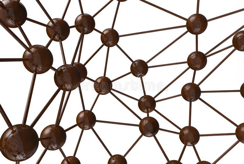 Brown Chocolate Molecular Geometric Chaos Abstract Structure. Science ...