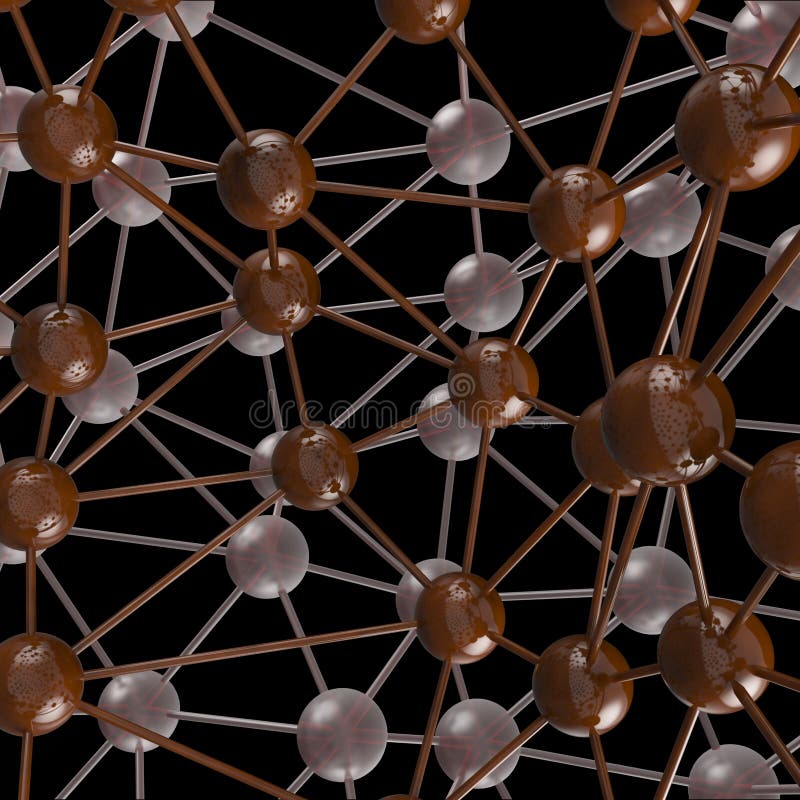 Brown Chocolate Molecular Geometric Chaos Abstract Structure. Science ...