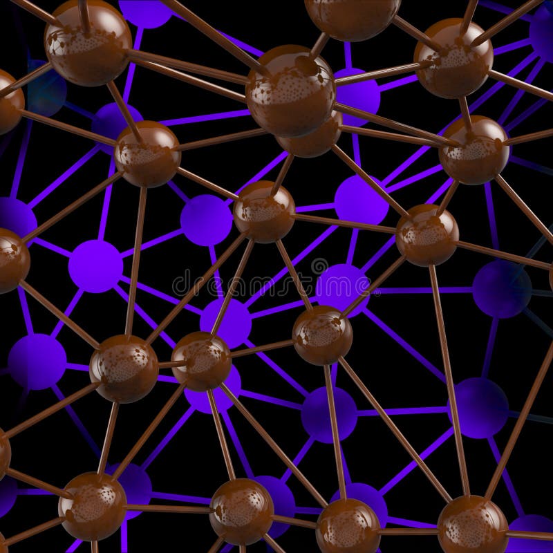 Brown Chocolate Molecular Geometric Chaos Abstract Structure. Science ...