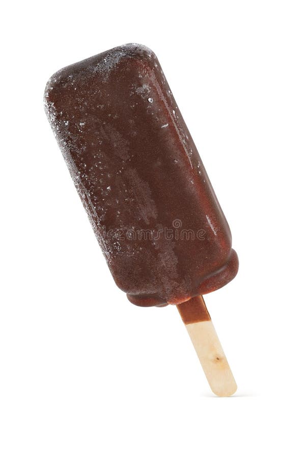Brown Chocolate Popsicle Ice Cream Isolated on White Stock Image ...