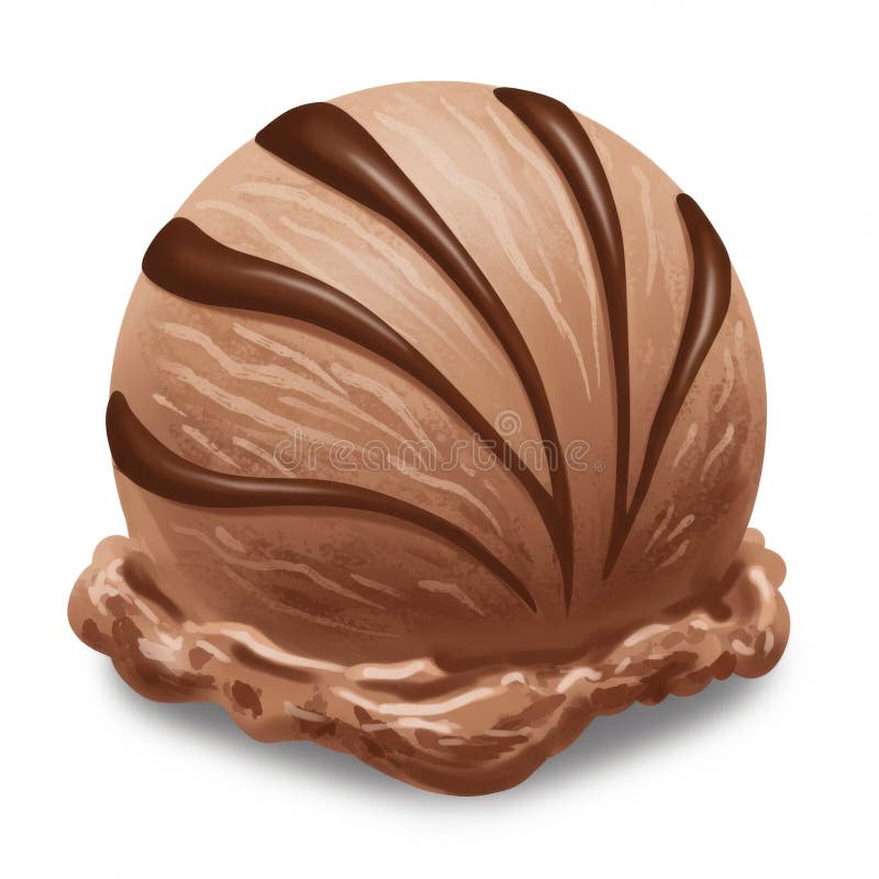 Brown Chocolate Sphere Candy with Dark Chocolate Drizzle Stock ...