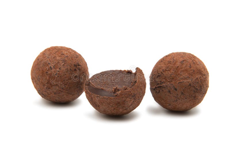 Brown chocolate truffle stock image. Image of meal, appetizing - 93738433