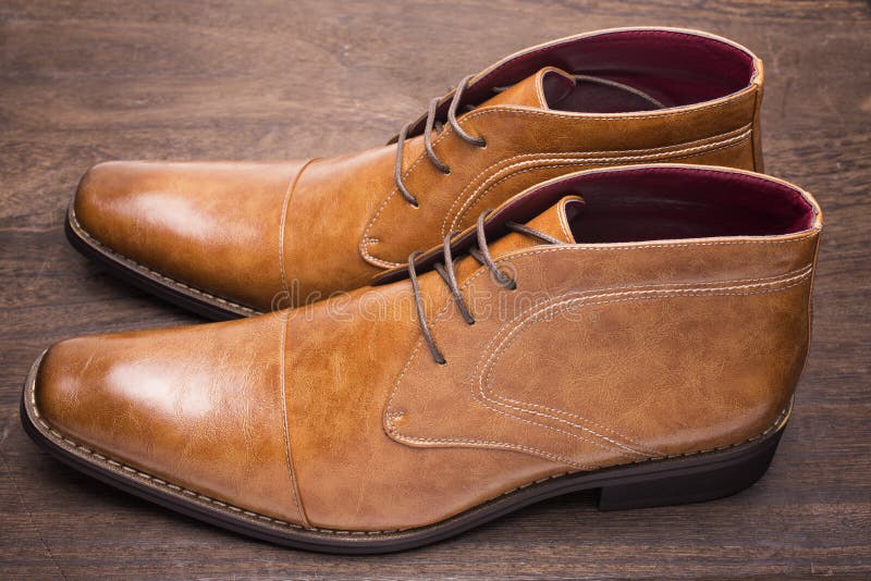 Brown chukka boots stock photo. Image of leather, fashion - 90082678