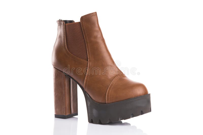 Brown Chunky Heel Boot Stock Photos - Free & Royalty-Free Stock Photos ...