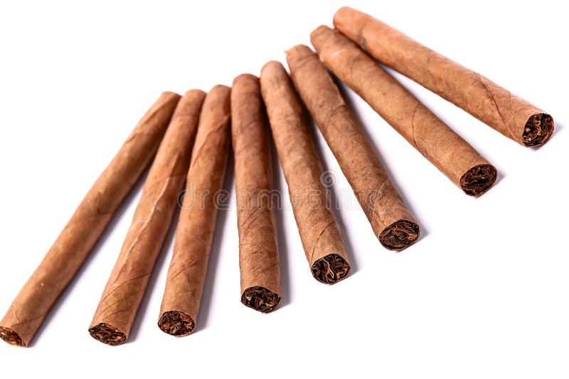 Brown Cigar Burned on White Background Stock Photo - Image of leaf ... Brown Cigar Burned on White Background Stock Photo - Image of leaf ...