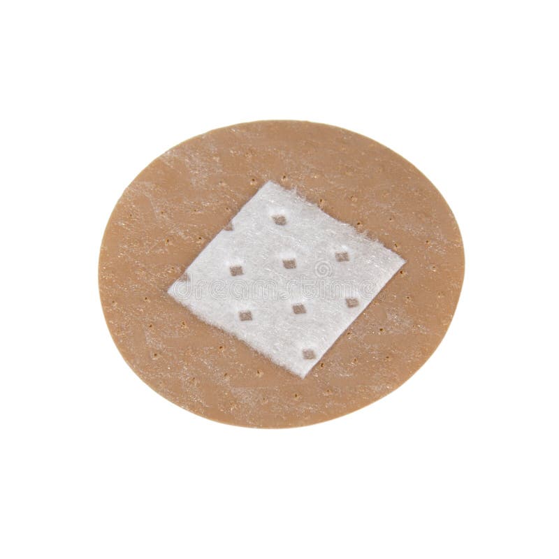 Brown Circle Elastic Plaster Sticky Isolated on the White Background ...