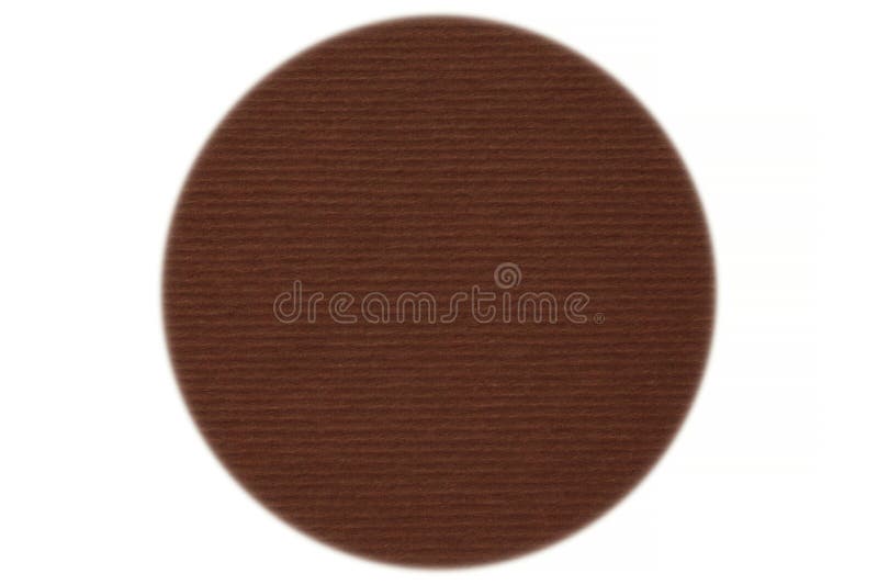 Brown Circle Made of Striped Cardboard Against White Stock Photo ...