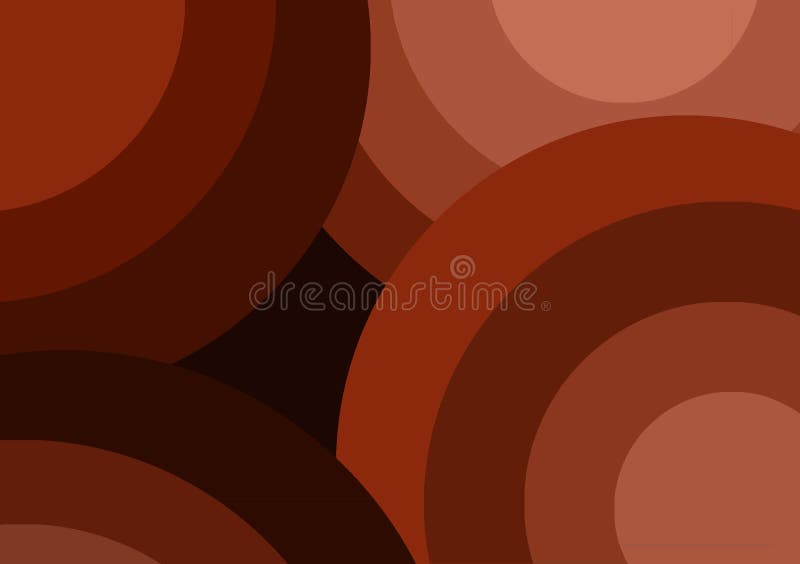 Brown Circular Layered Shapes Background Stock Illustration ...