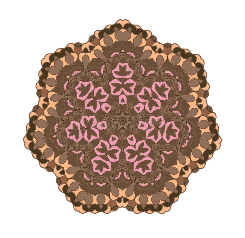 Brown Circular Pattern Background. Stock Vector - Illustration of ...