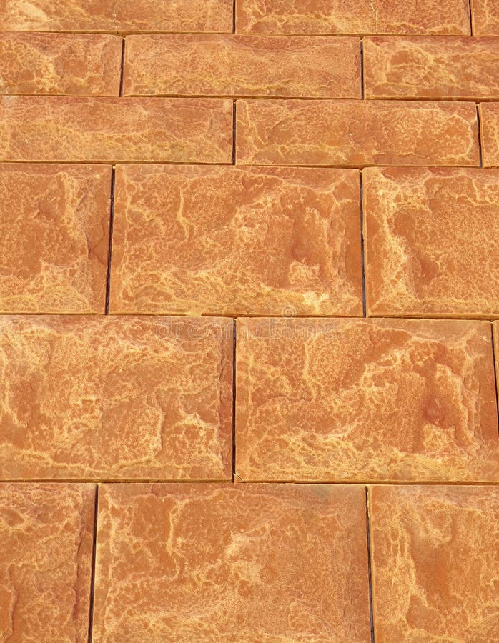 Brown Cladding Tiles Imitating Stones Stock Photo - Image of building ...