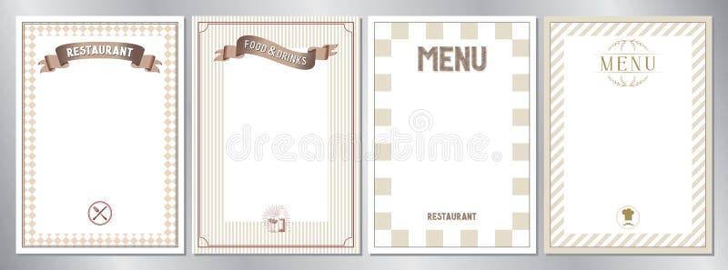 Brown Classic, Retro, Vintage Restaurant Menu Templates - A4 Format ...