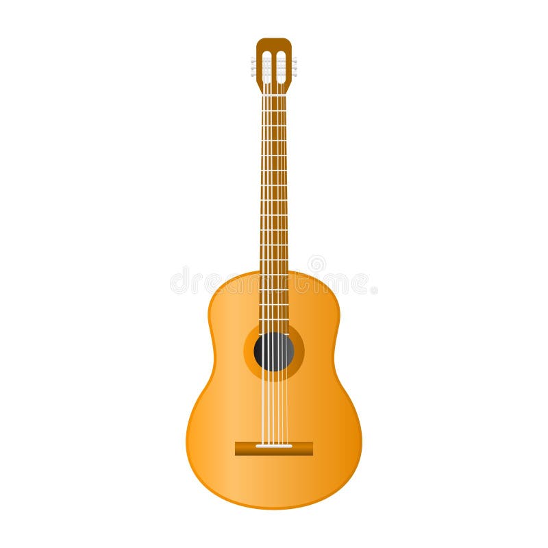 Classical Guitar Wooden Music Instrument Clip Art Vector Stock ...