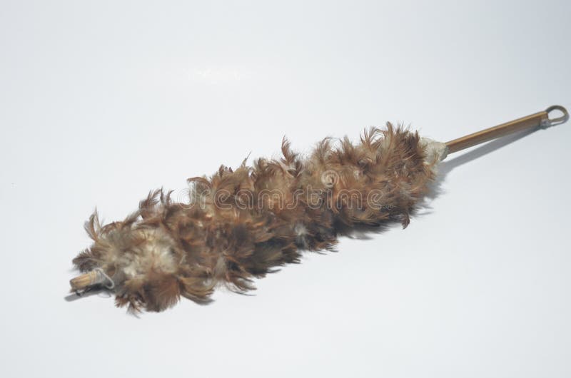 Brown Cleaning Feather Duster Isolated on White Background Stock Photo ...