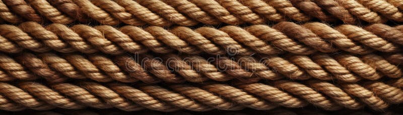 Brown Close Up Very Detailed Pattern of Ropes Panoramic Banner ...