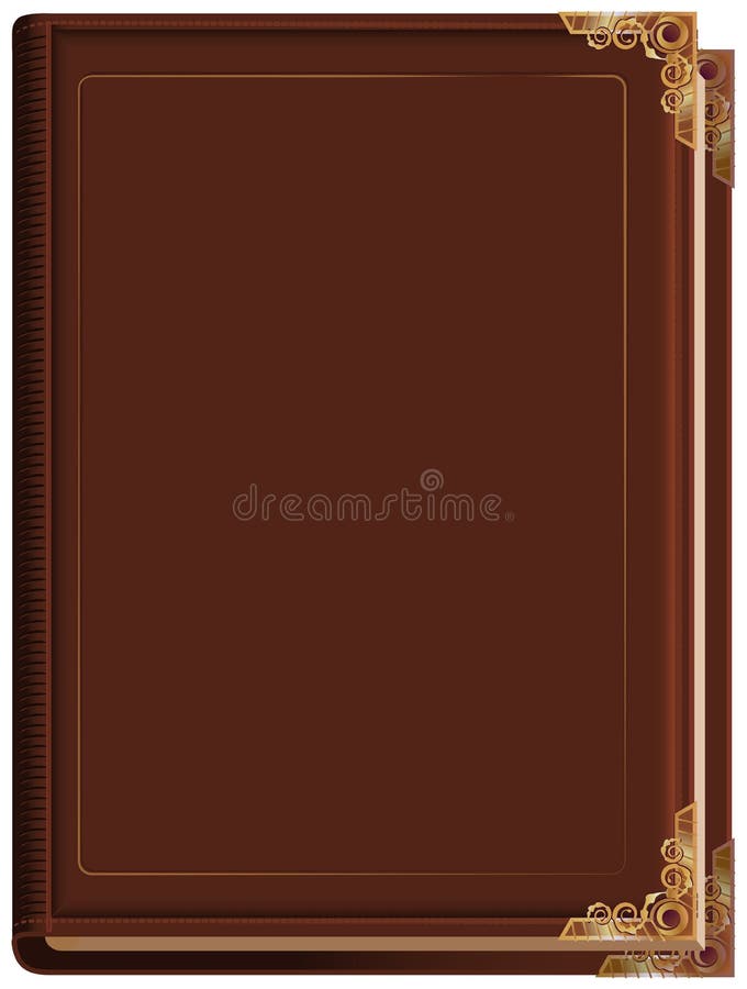 Brown closed book stock vector. Illustration of cover - 43259765