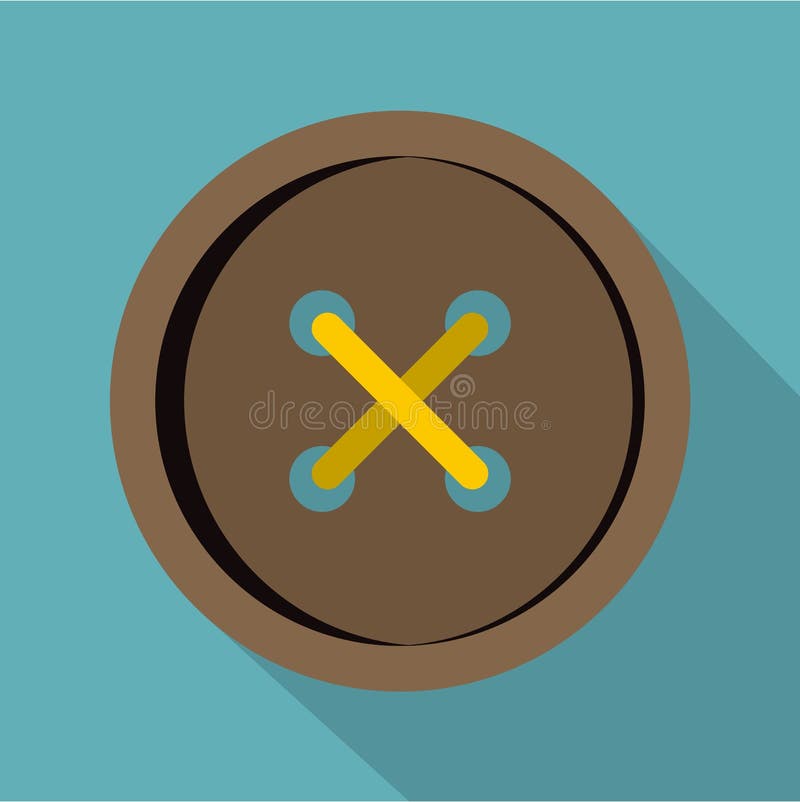 Brown Clothing Button Icon Isolated Stock Vector - Illustration of ...