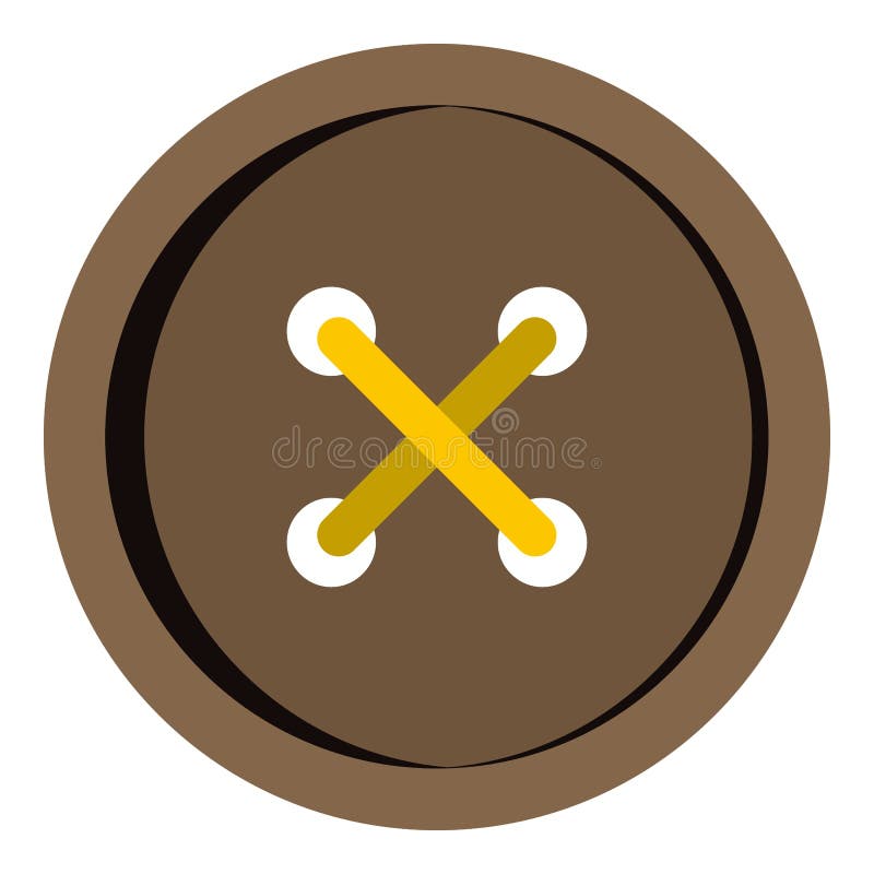 Brown Clothing Button Icon Isolated Stock Vector - Illustration of ...