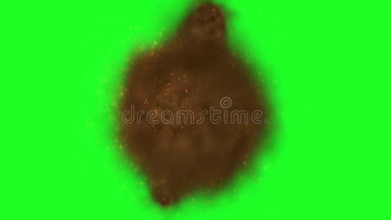 Brown Cloud of Glittering Particles on Green Screen Backdrop for ...