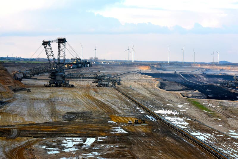Brown coal open mining stock photo. Image of energy, digger - 19788918