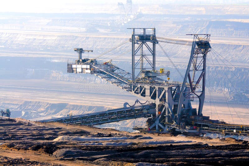 Brown coal open mining stock photo. Image of energy, digger - 19788918