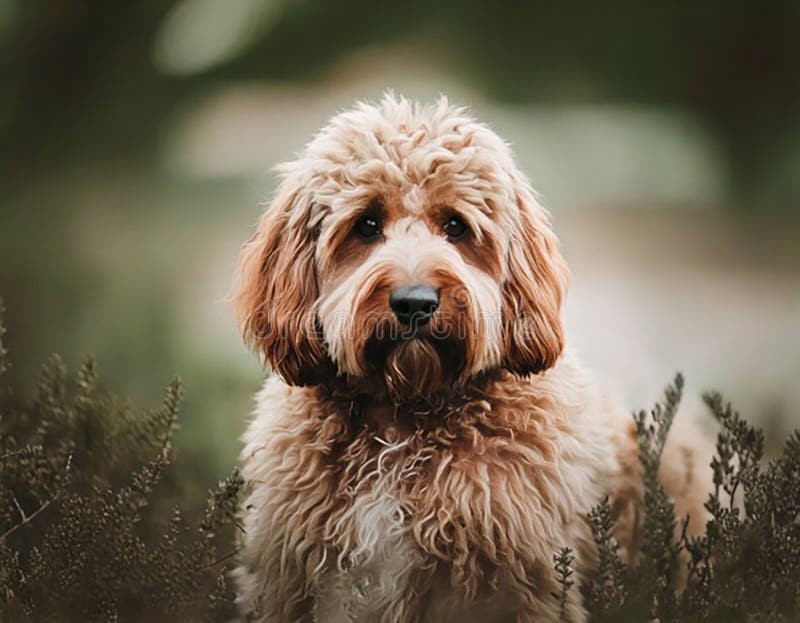 Brown cockapoo dog stock illustration. Illustration of cockerpoo ...